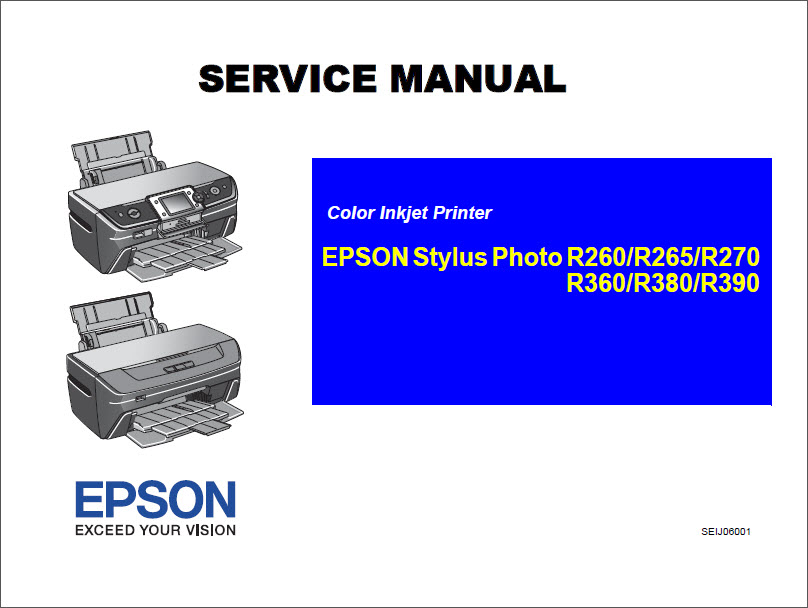EPSON Stylus Photo R260 R265 R270 R360 R380 R390 Service Manual